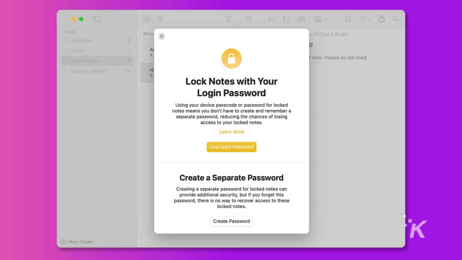 How to lock Apple Notes on Mac | KnowTechie