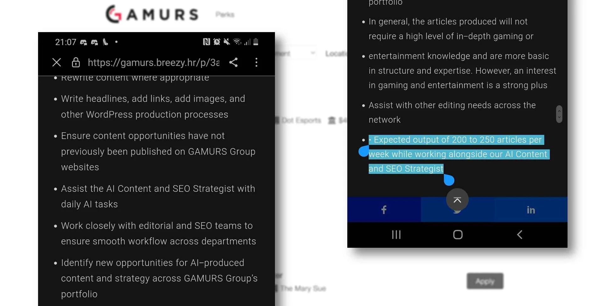 GAMURS Group scared a lot of people with AI Editor position