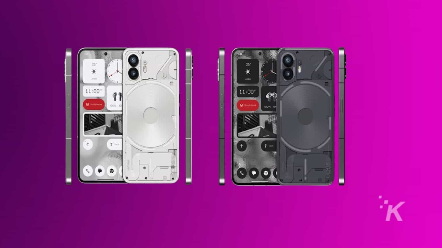 Nothing Phone 2 official renders leaked in both colorways