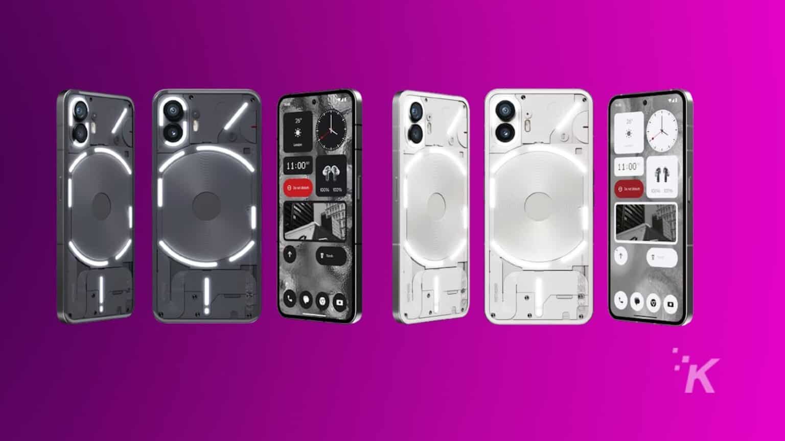 Nothing Phone 2 official renders leaked in both colorways