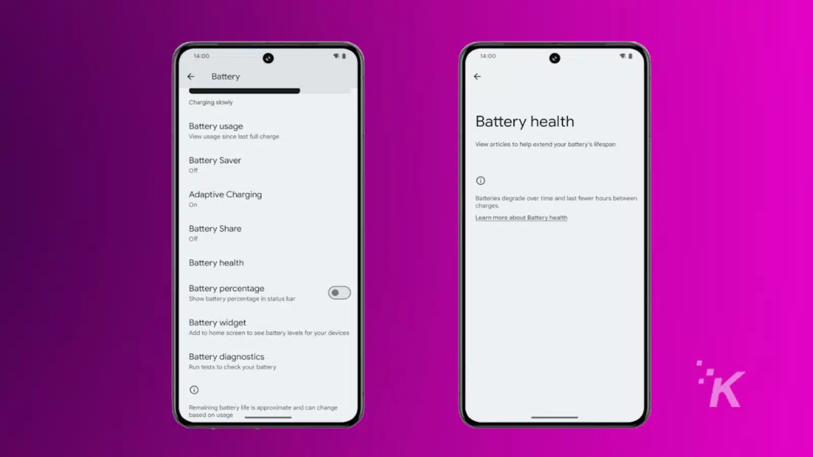 Your Android phone may soon show “Battery Health” in settings