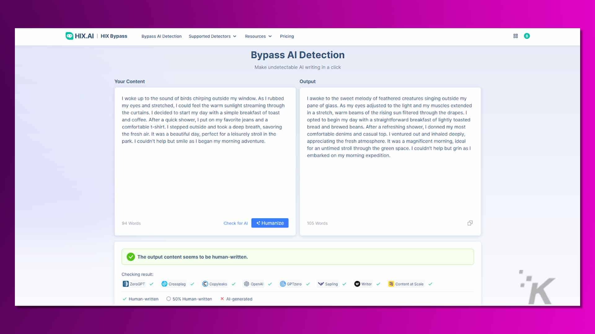 Hix Bypass An Undetectable Ai Tool To Bypass Ai Detection Knowtechie