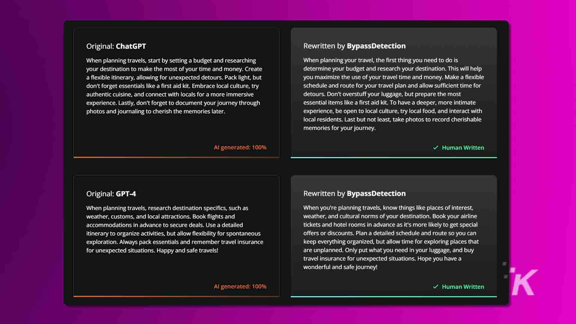 BypassDetection: Does this tool really bypass AI detectors?