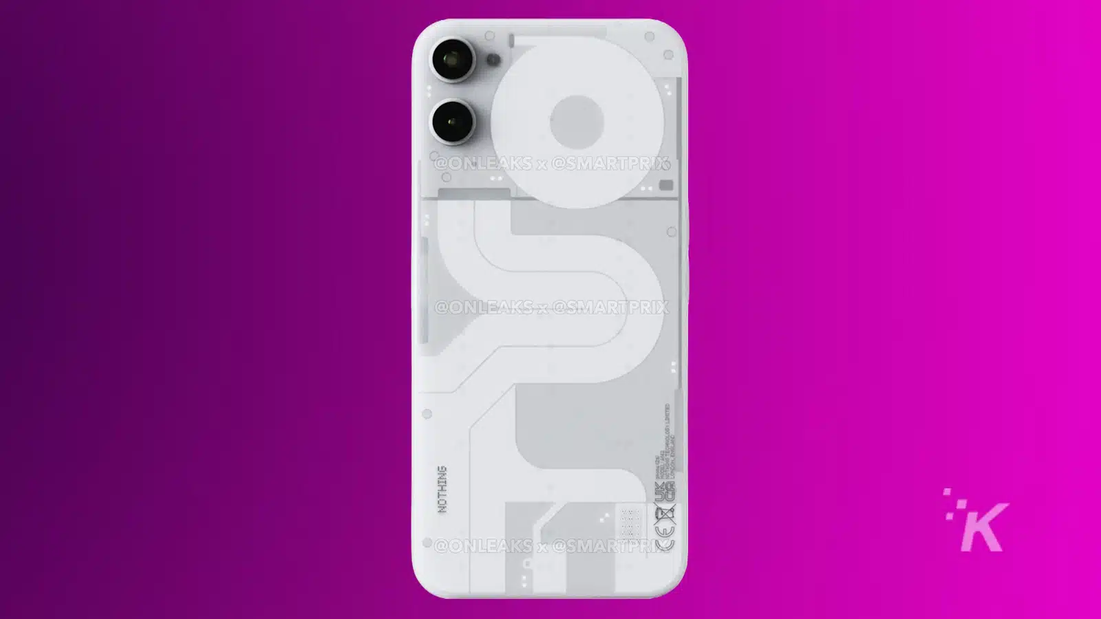 Nothing Phone (2a) render leak shows missing Glyph lighting