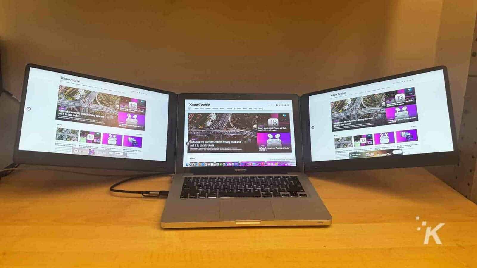 Power up productivity w/ QQH's triple laptop screen extender | KnowTechie
