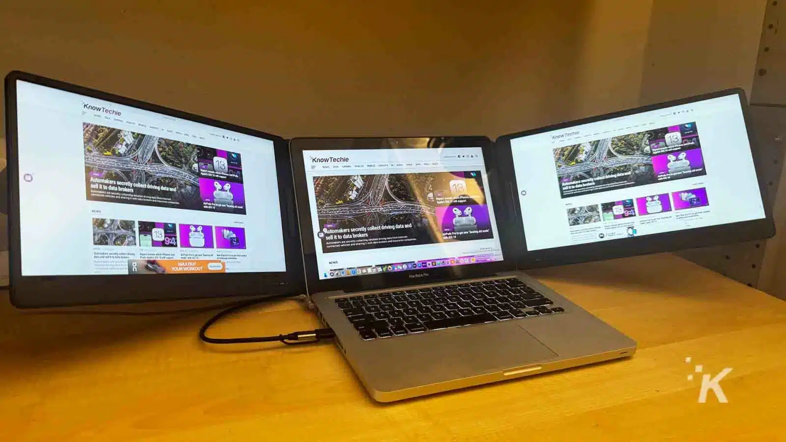 Power up productivity w/ QQH's triple laptop screen extender | KnowTechie