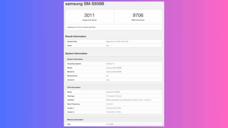 Samsung Galaxy S25 Ultra pops up on Geekbench with Snapdragon 8 Gen 4