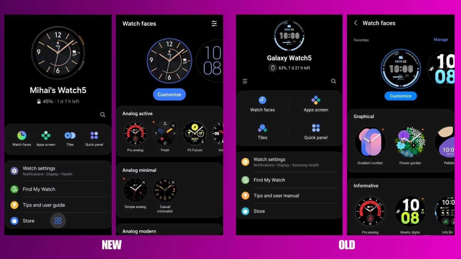 Samsung refreshes the Galaxy Wearable app with a new design
